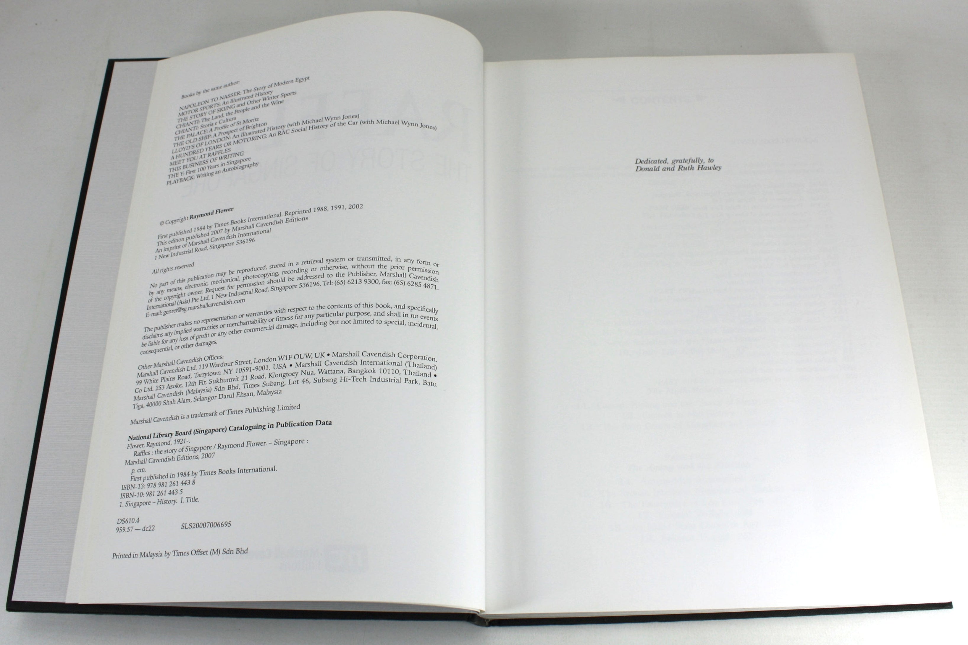 Raffles; The Story of Singapore, Raymond Flower, 2007 — Lanna Antique