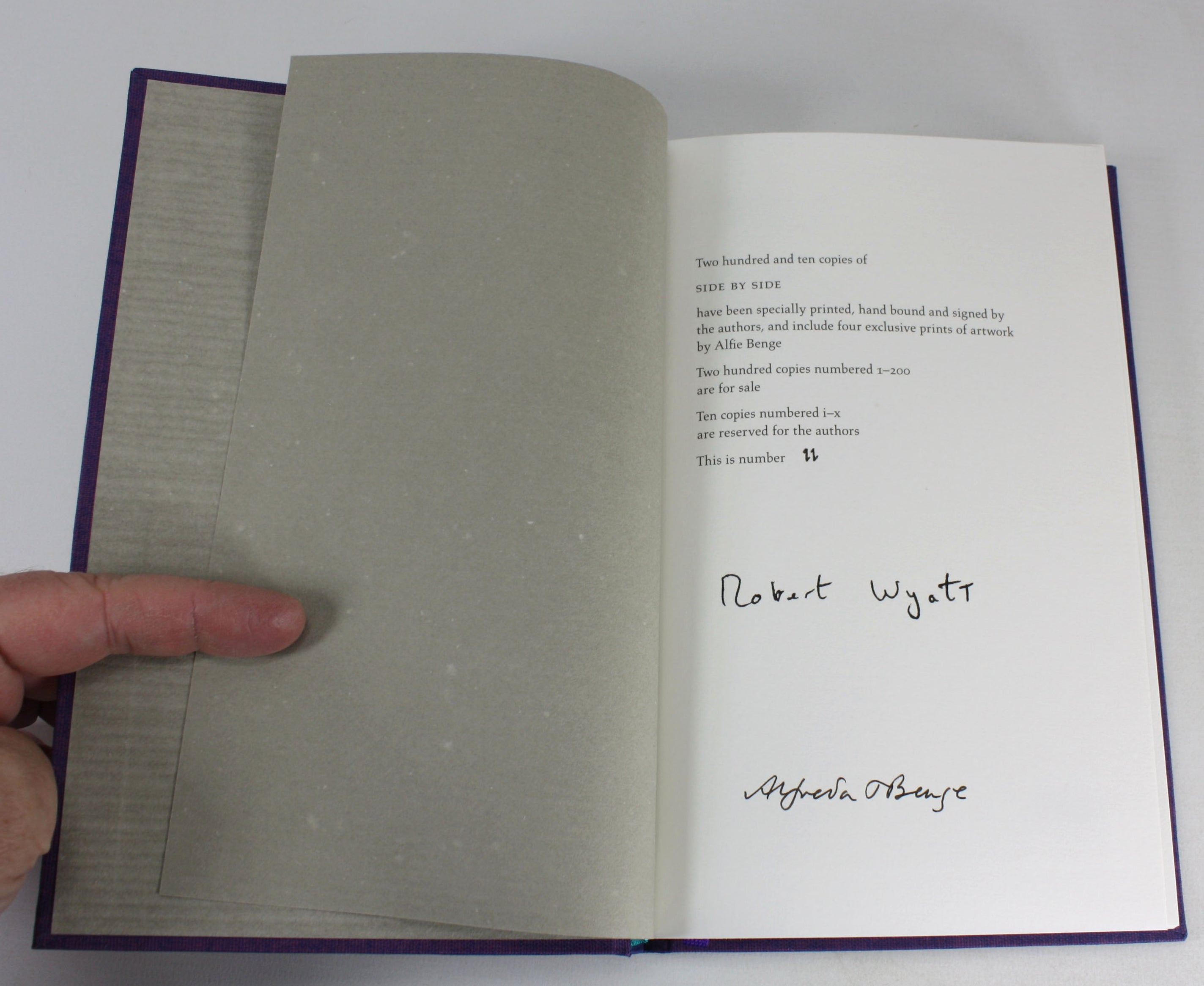 Robert Wyatt & Alfie Benge; Side by Side, 2020 signed, numbered, limit ...