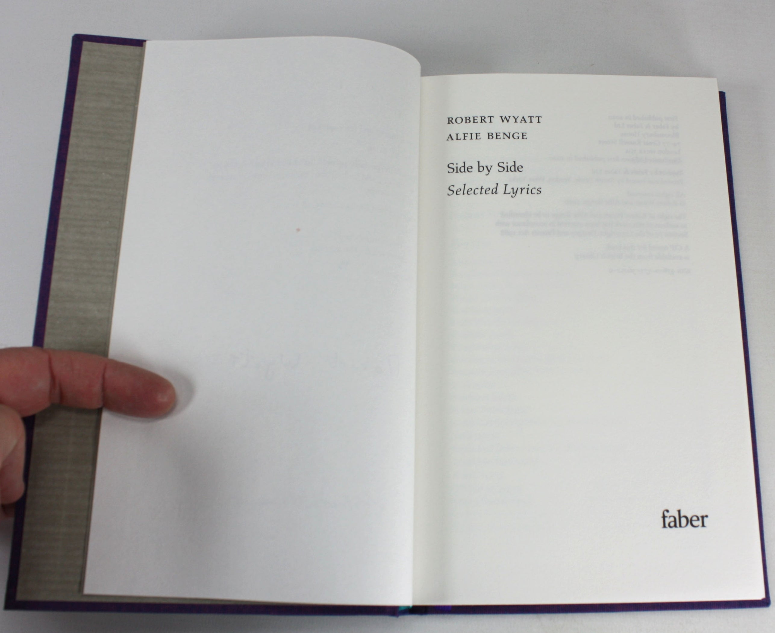 Robert Wyatt & Alfie Benge; Side by Side, 2020 signed, numbered, limit ...