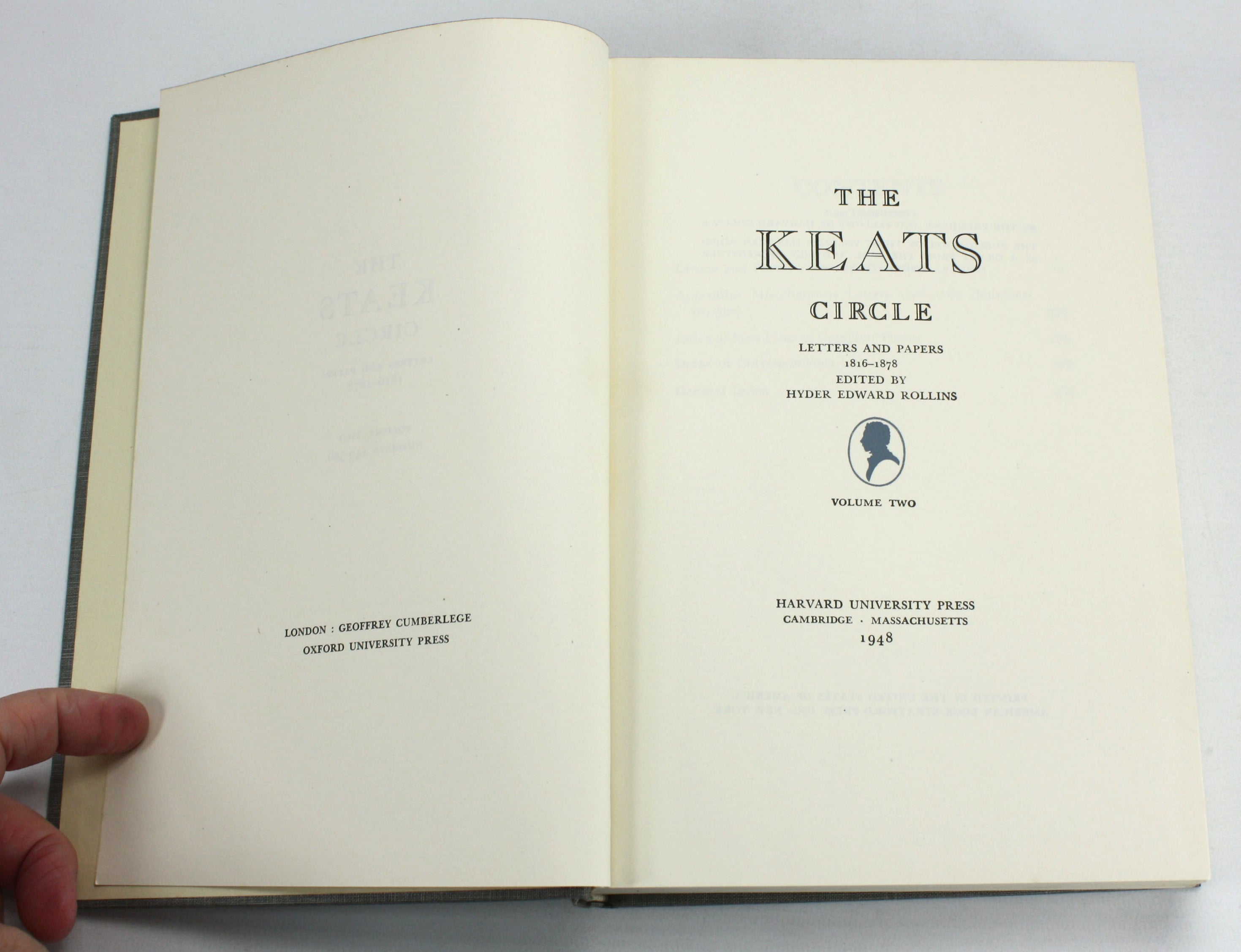 The Keats Circle; Letters and Papers 1816-1878, Hyder Edward Rollins ...