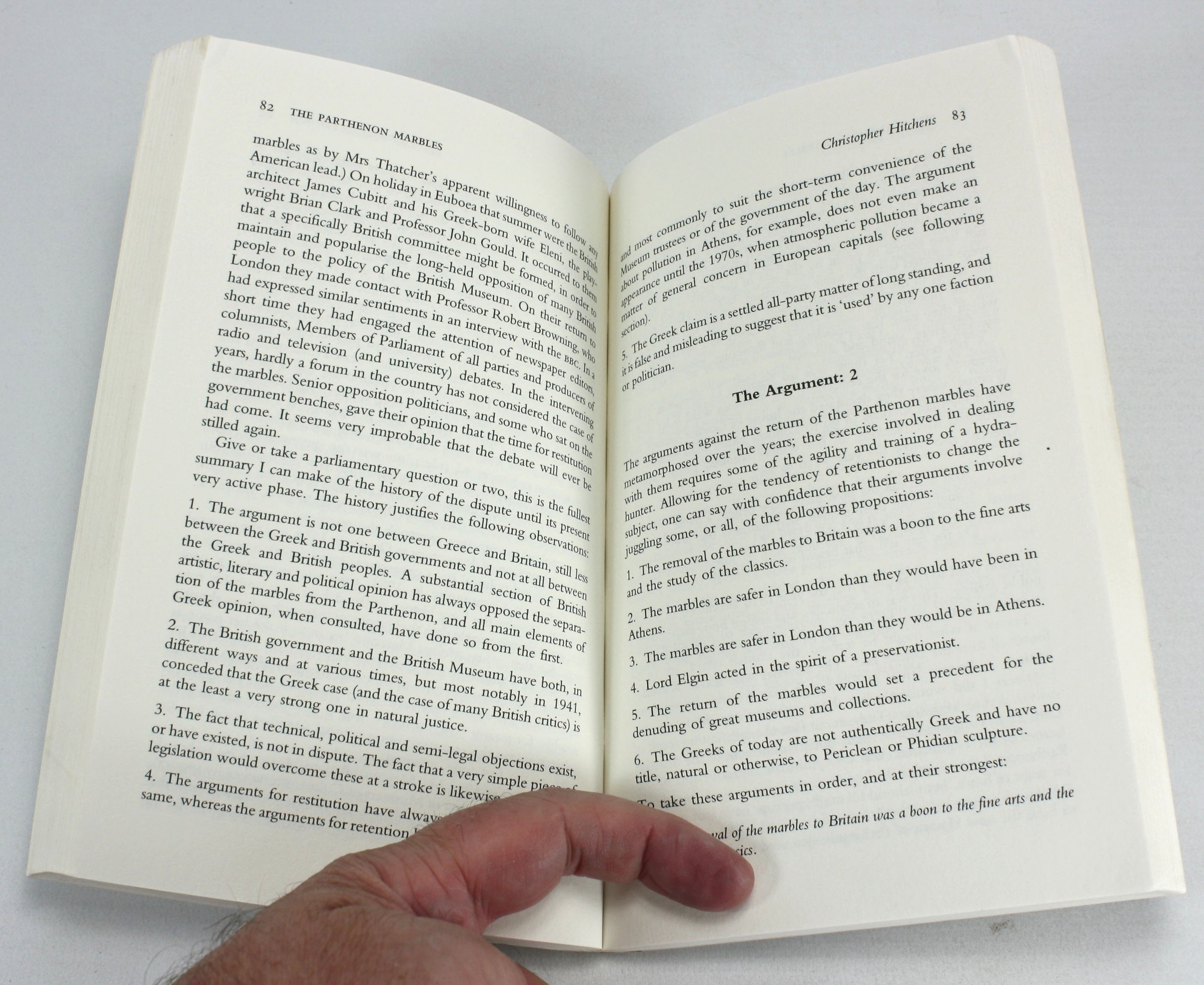 The Parthenon Marbles; The Case for Unification, Christopher Hitchens ...