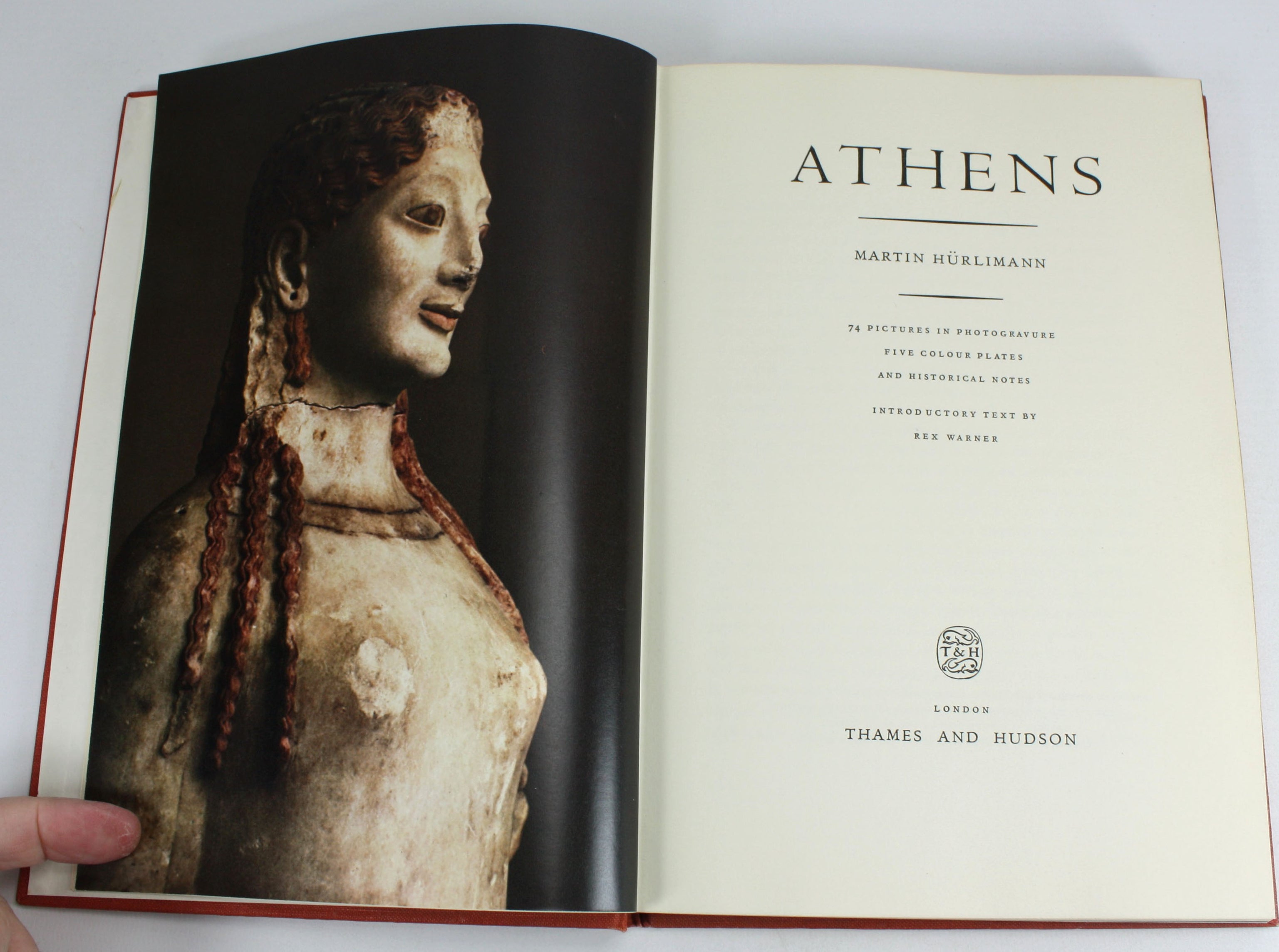 Athens by Martin Hurlimann, Rex Warner, 1957, William St Clair inscrip ...