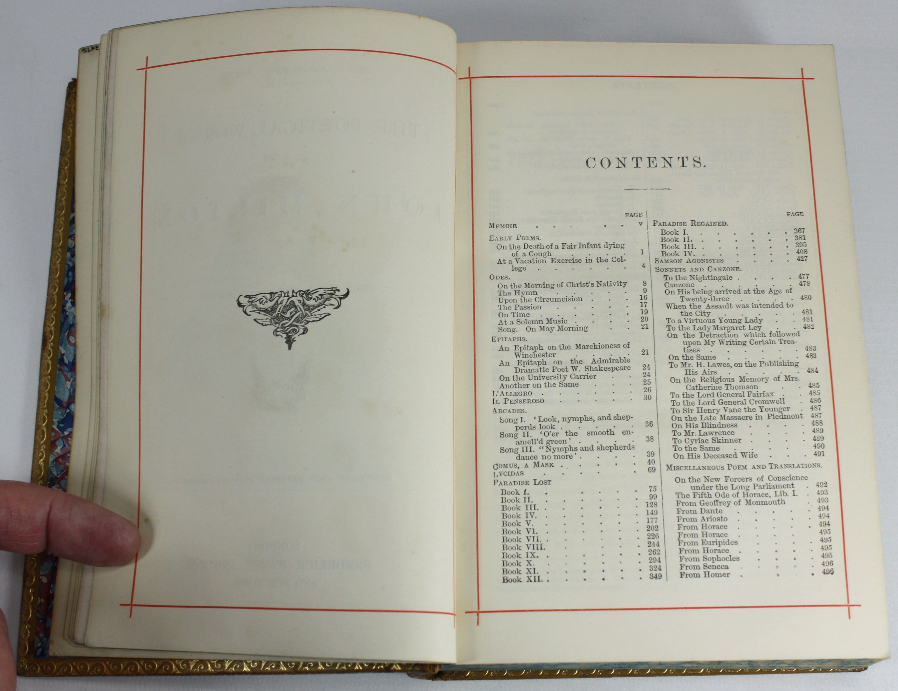 The "Lansdowne" Poets; The Poetical Works of John Milton, Frederick Wa ...